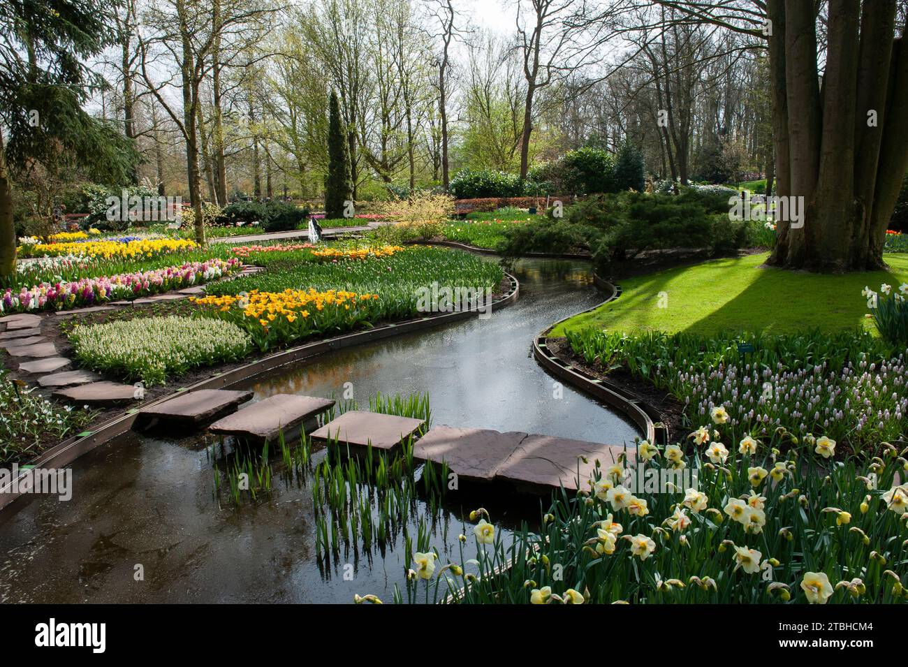 A section of the colorful and immaculately landscaped tulip and flower ...