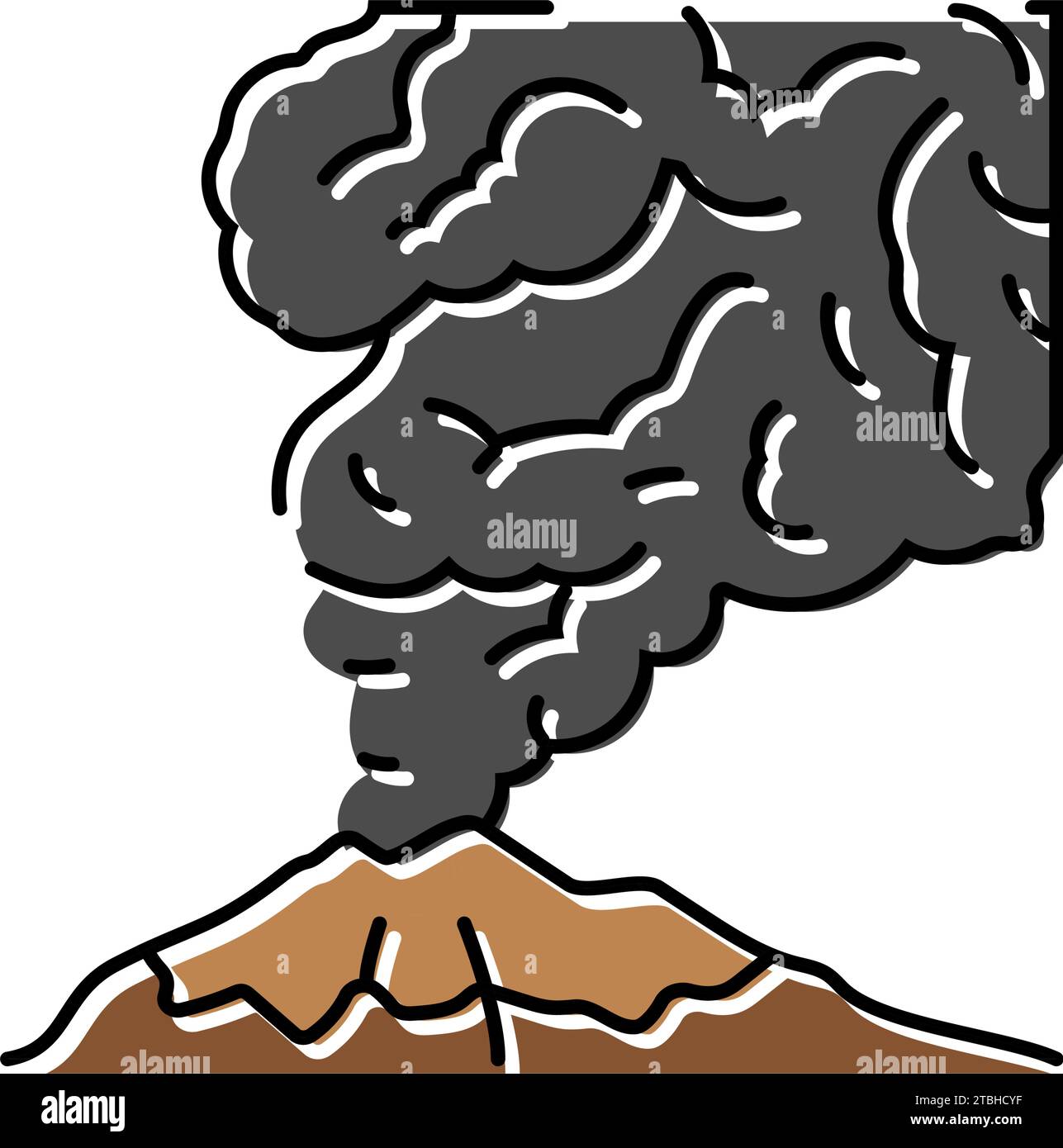 volcanic smoke color icon vector illustration Stock Vector Image & Art ...