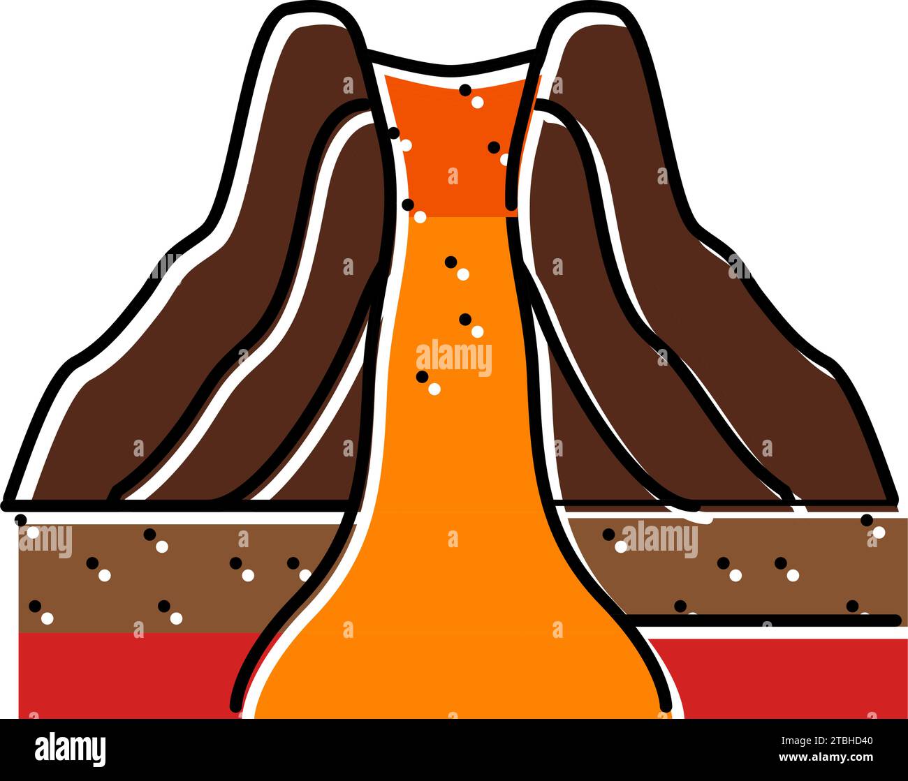 volcanic domes lava color icon vector illustration Stock Vector Image ...