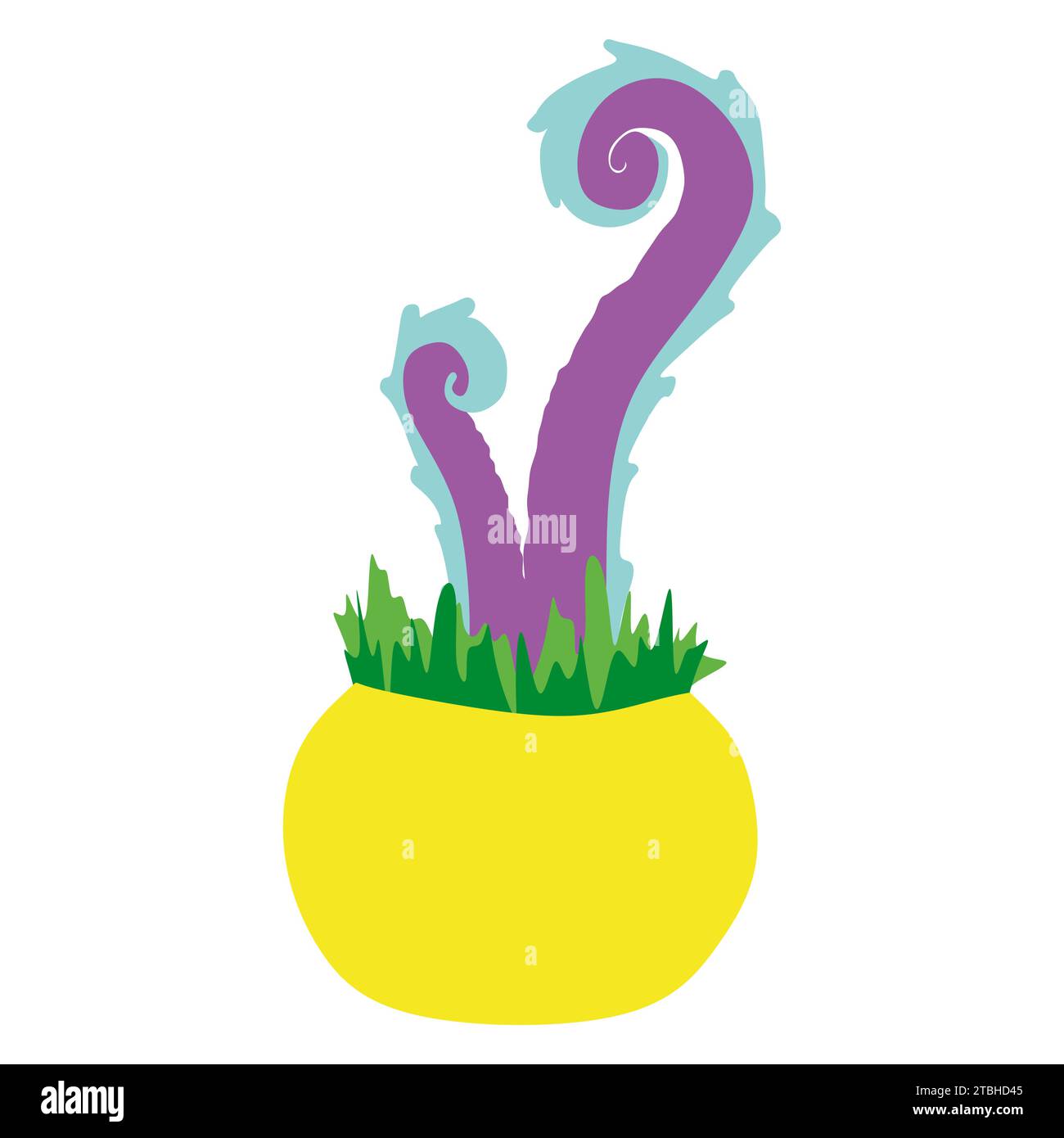 Magic and fairy plant. Fantasy Flora, alien planet vibrant color and ...