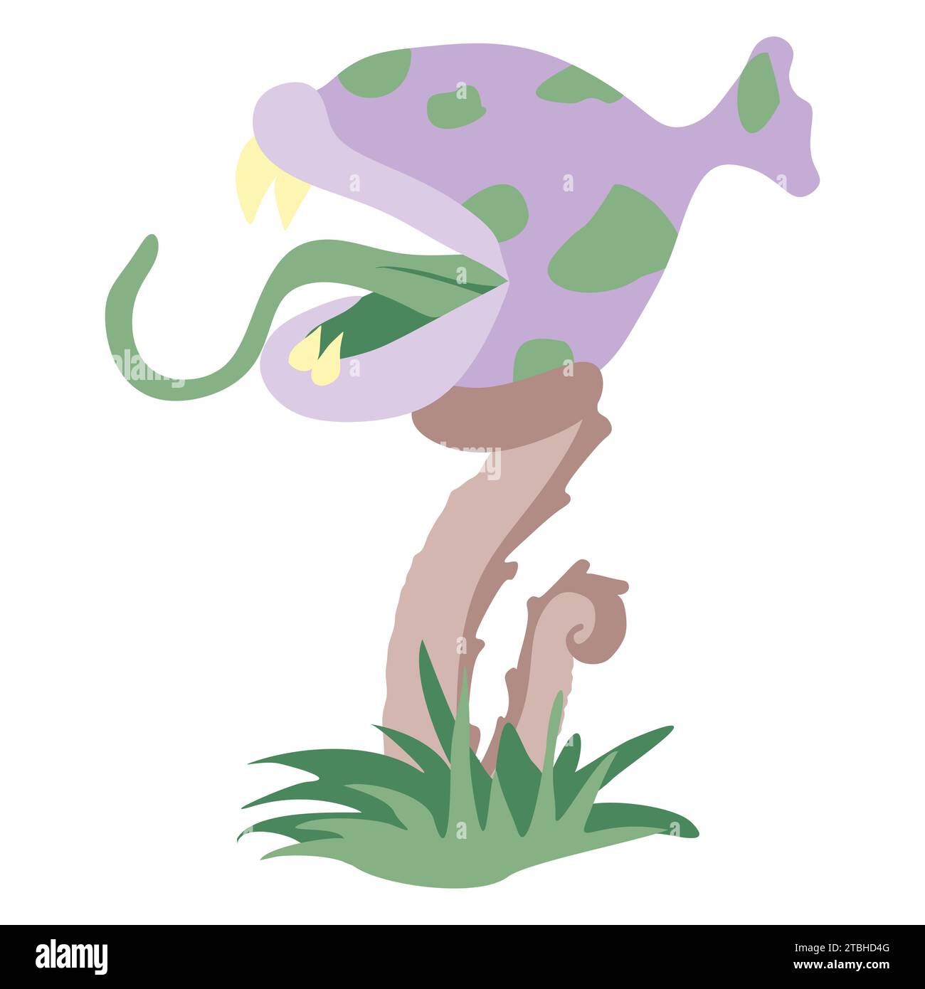 Monster plant illustration. Vector icon, isolated on white background ...