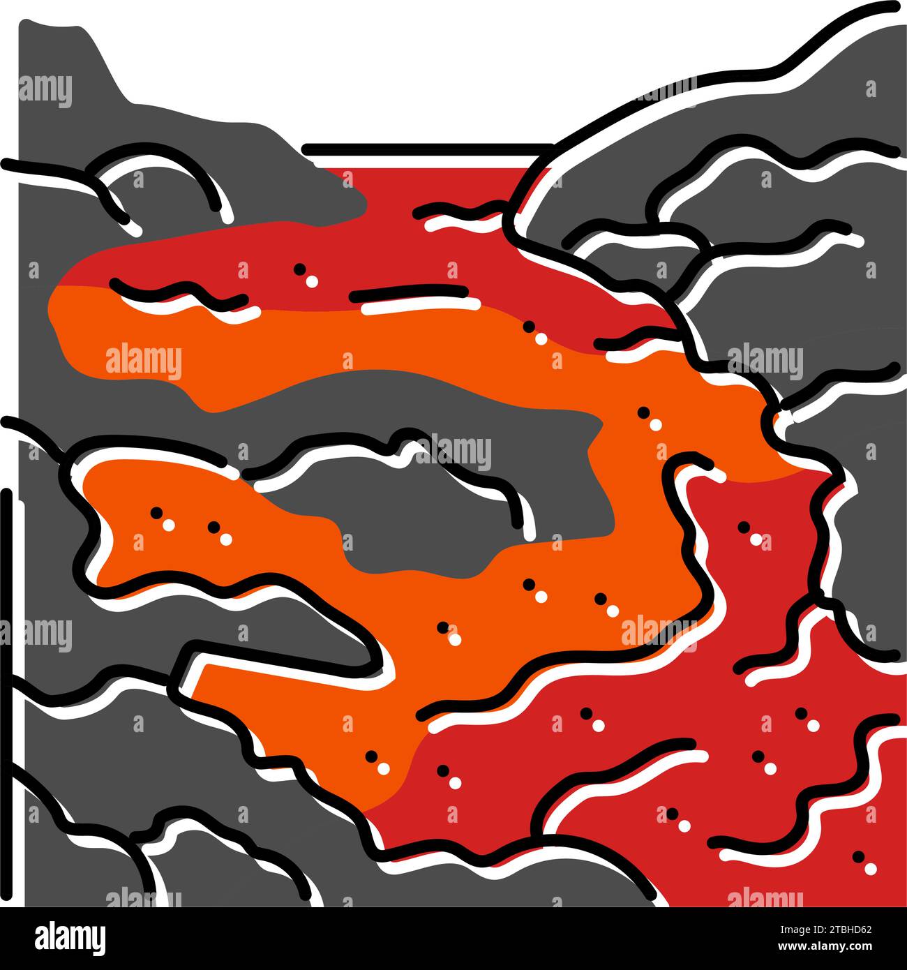 magma lava volcano color icon vector illustration Stock Vector Image ...