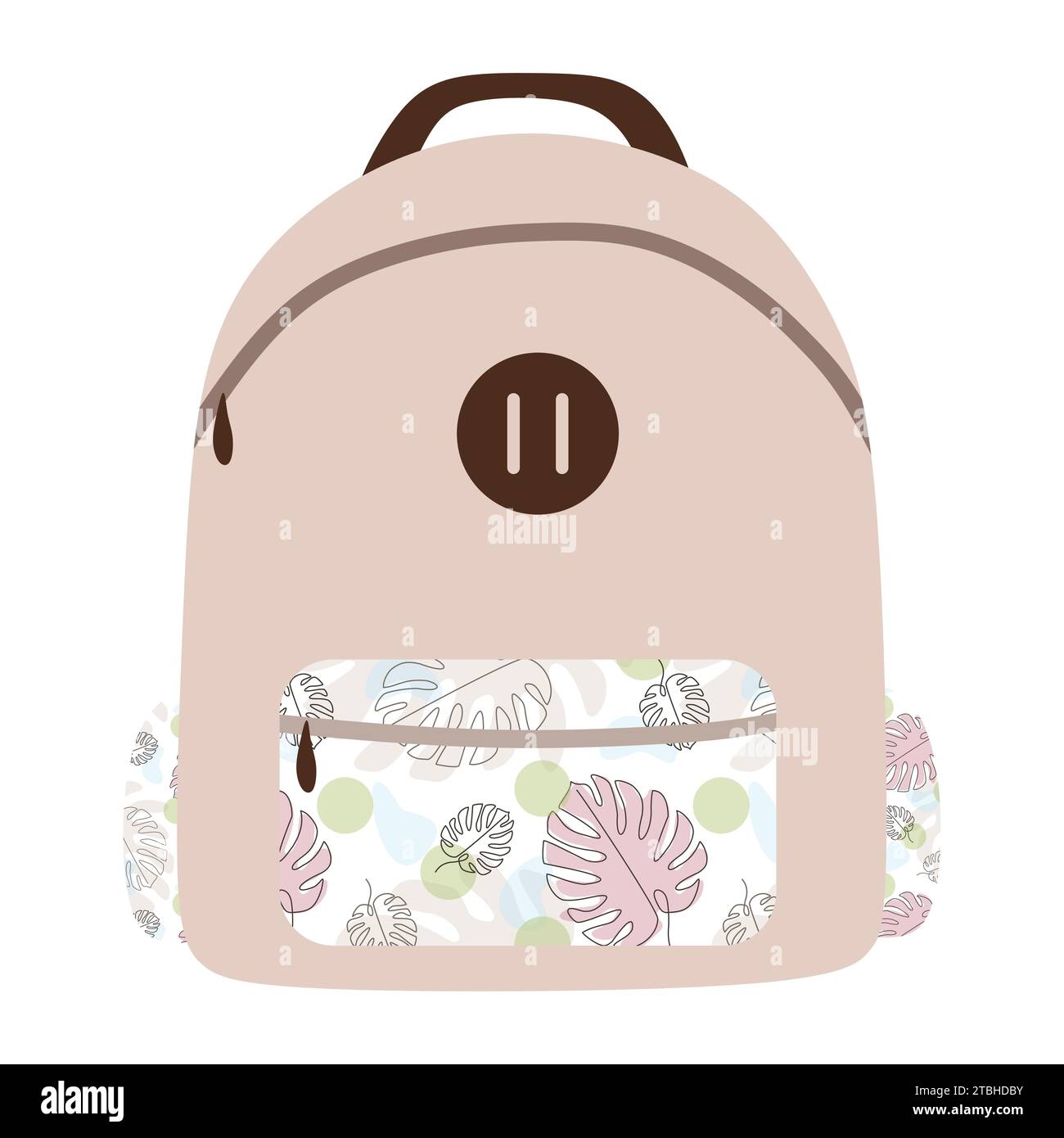 Vector yellow backpack isolated on white background. Back to school ...