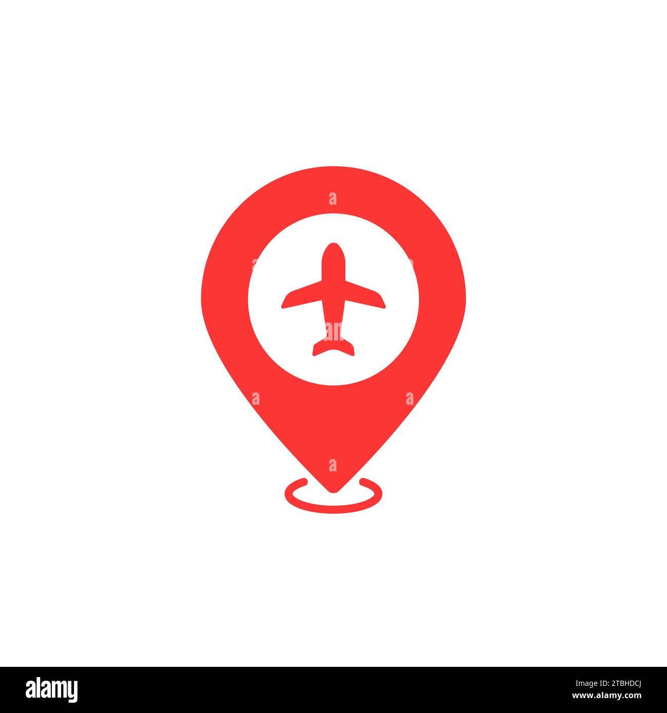 airport geotag with red map pin Stock Vector Image & Art - Alamy