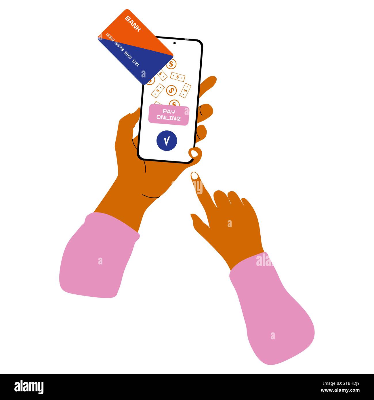 Purchase via in phone app Stock Vector Images - Alamy