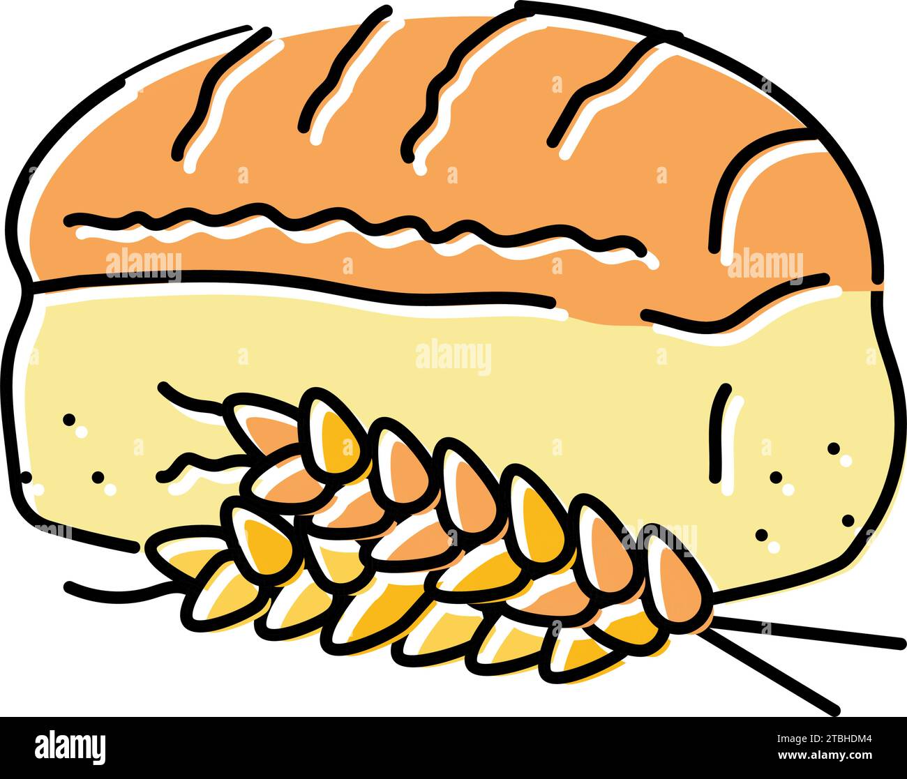 bread wheat ears color icon vector illustration Stock Vector Image ...