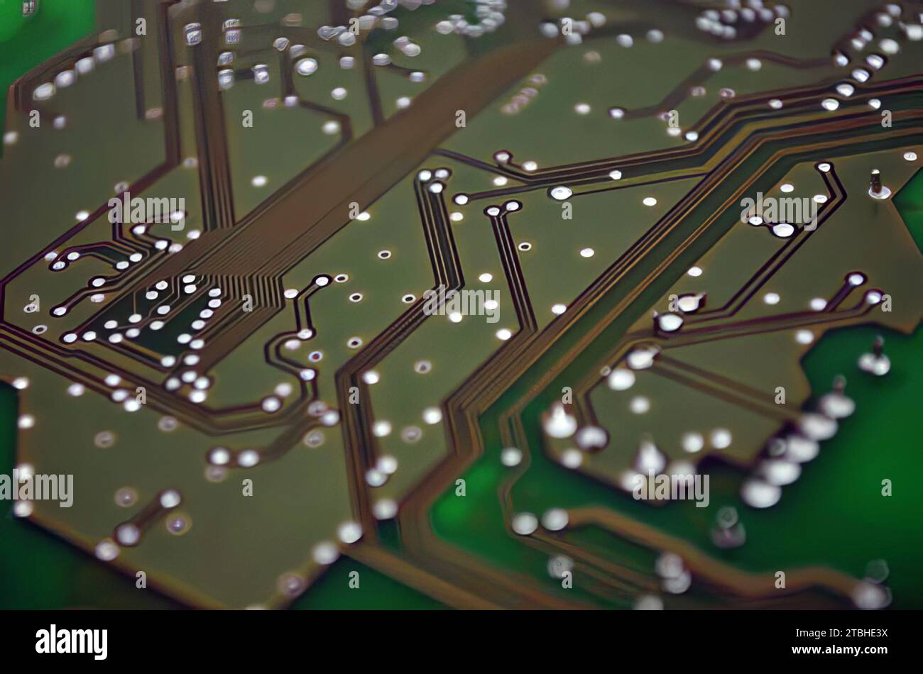 Michrochip, comptuer processor and motherboard, computer circuits and details close view photo ...