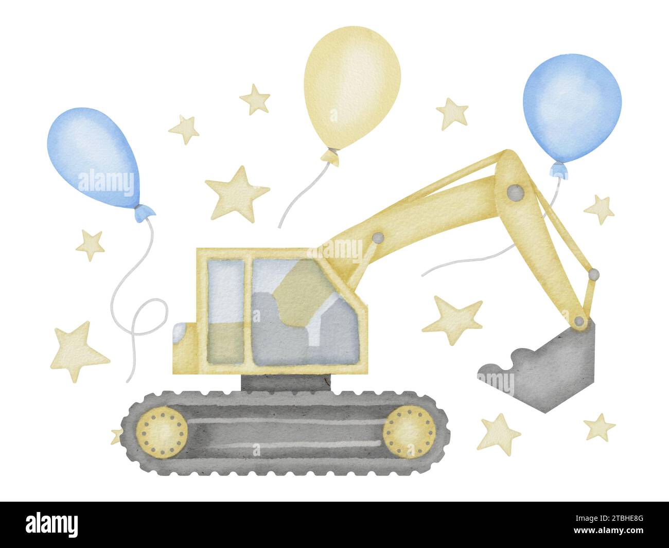 Excavator Truck Clip Art Premium Vector | Vector Illustration Color