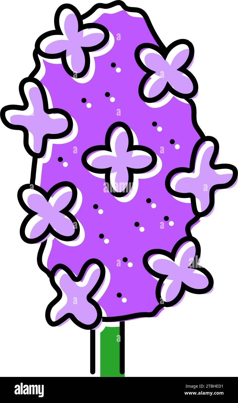 lilac flower spring color icon vector illustration Stock Vector Image ...