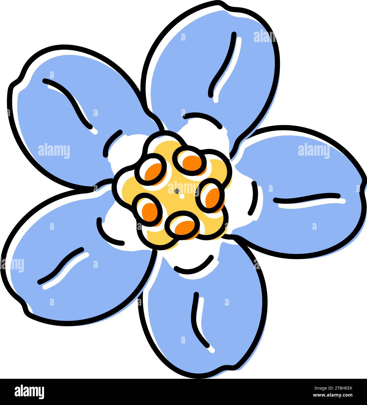 forget me not flower spring color icon vector illustration Stock Vector ...