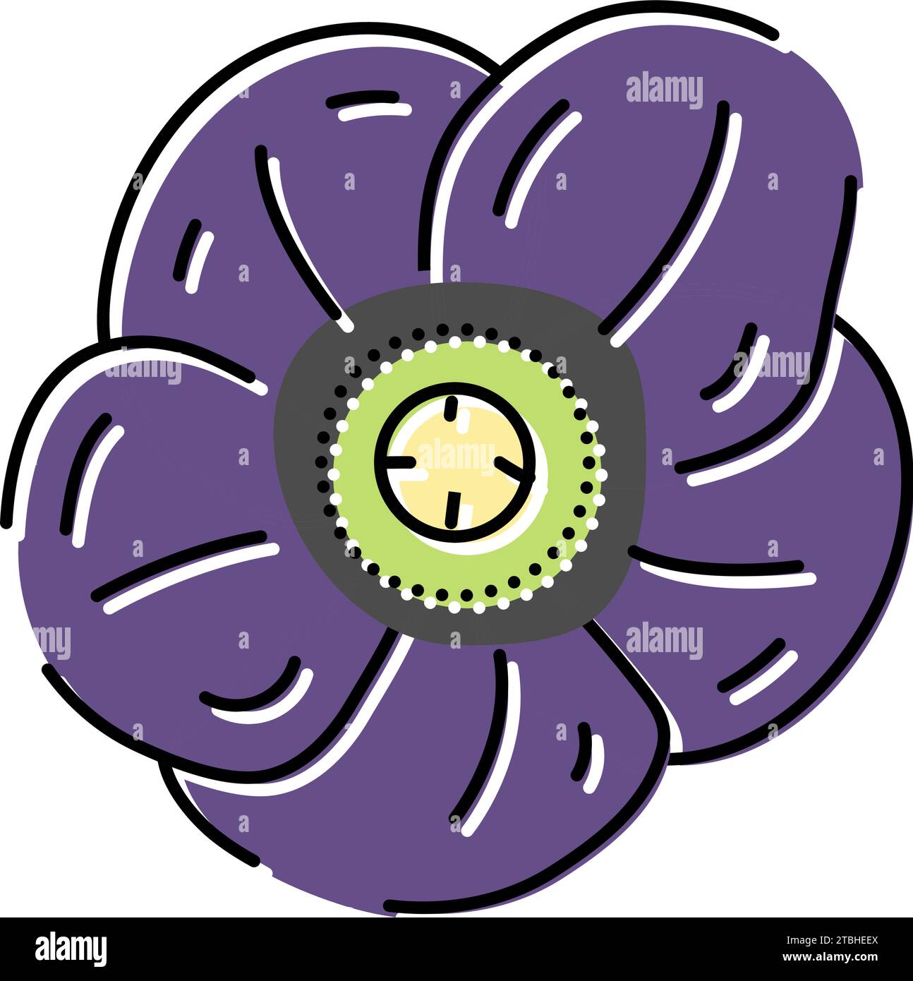 hellebore flower spring color icon vector illustration Stock Vector ...