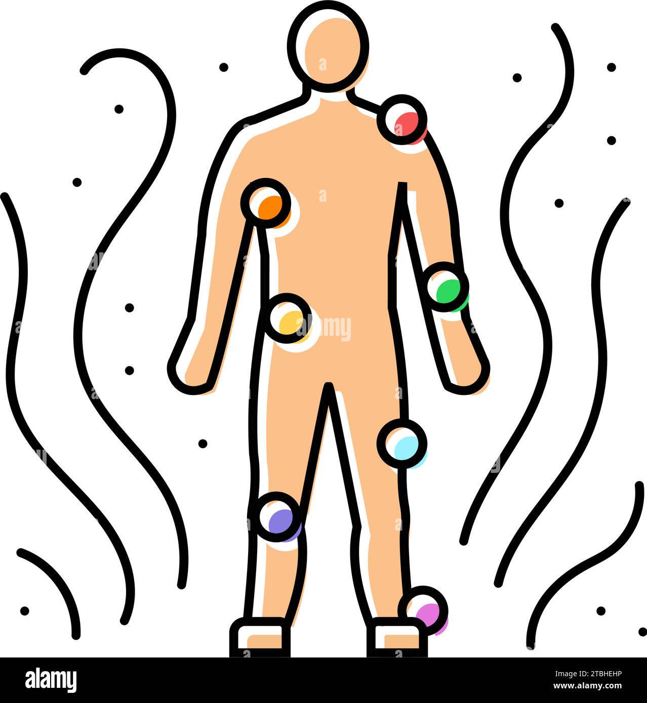 progressive relaxation yoga color icon vector illustration Stock Vector ...