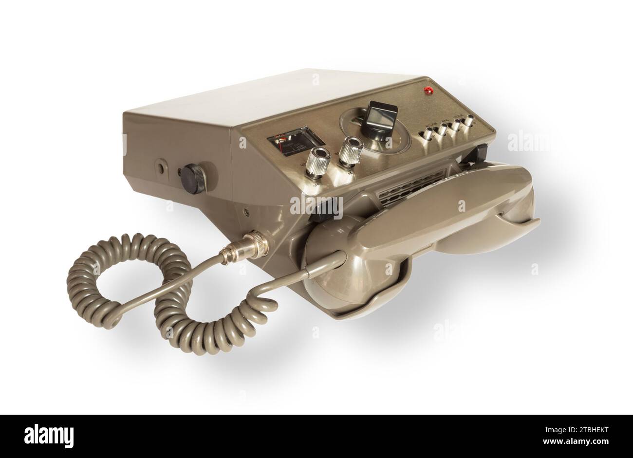 Old radio with dropshadow and telephone handset that was used ...