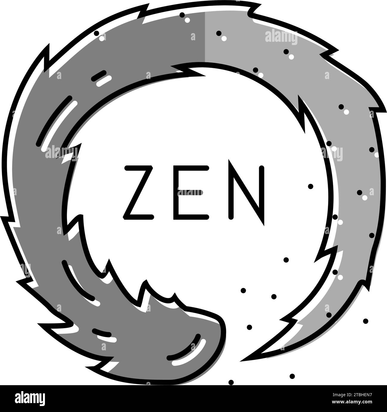 zen yoga relax color icon vector illustration Stock Vector Image & Art ...