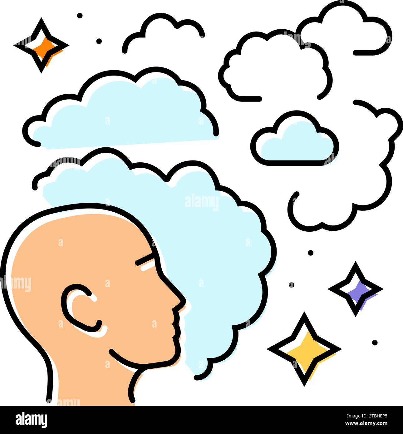 mindfulness meditation yoga color icon vector illustration Stock Vector ...