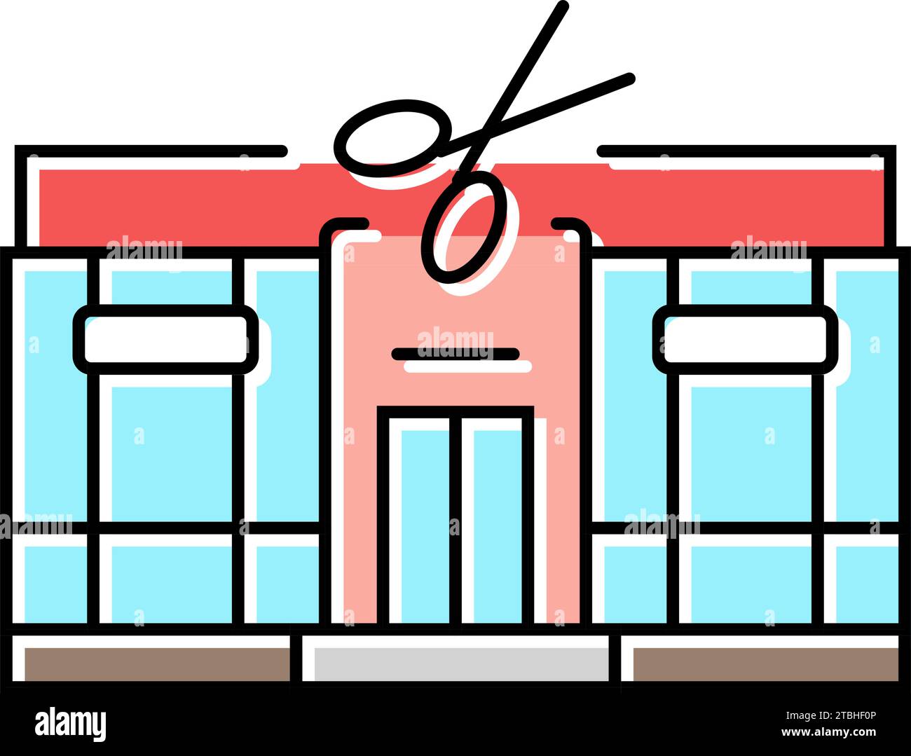 beauty parlour shop color icon vector illustration Stock Vector Image ...