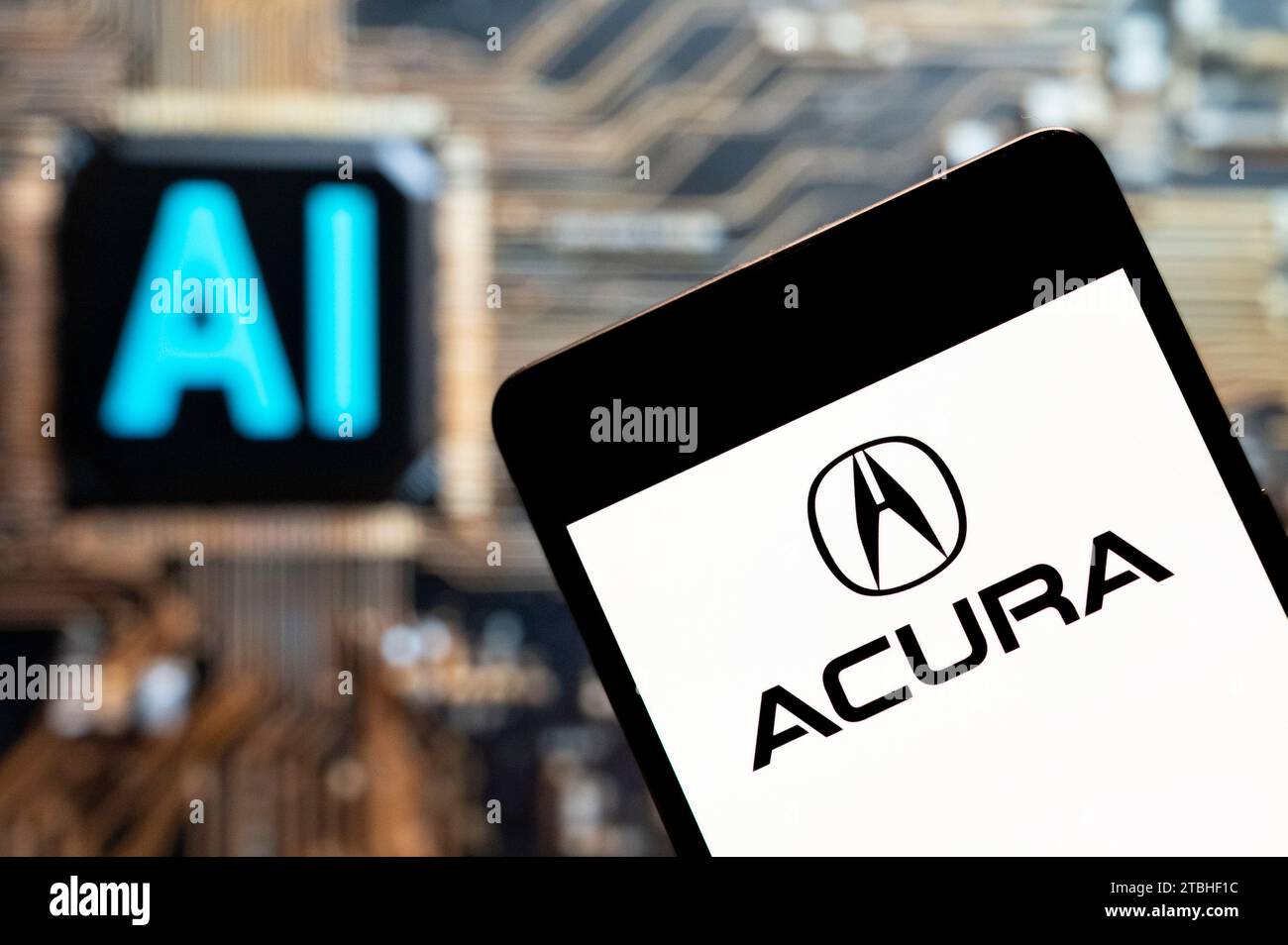 In this photo illustration, the Japanese luxury automobile brand owned ...