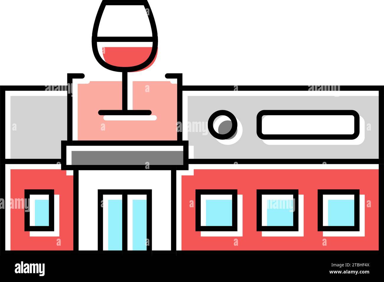 liquor store shop color icon vector illustration Stock Vector Image ...