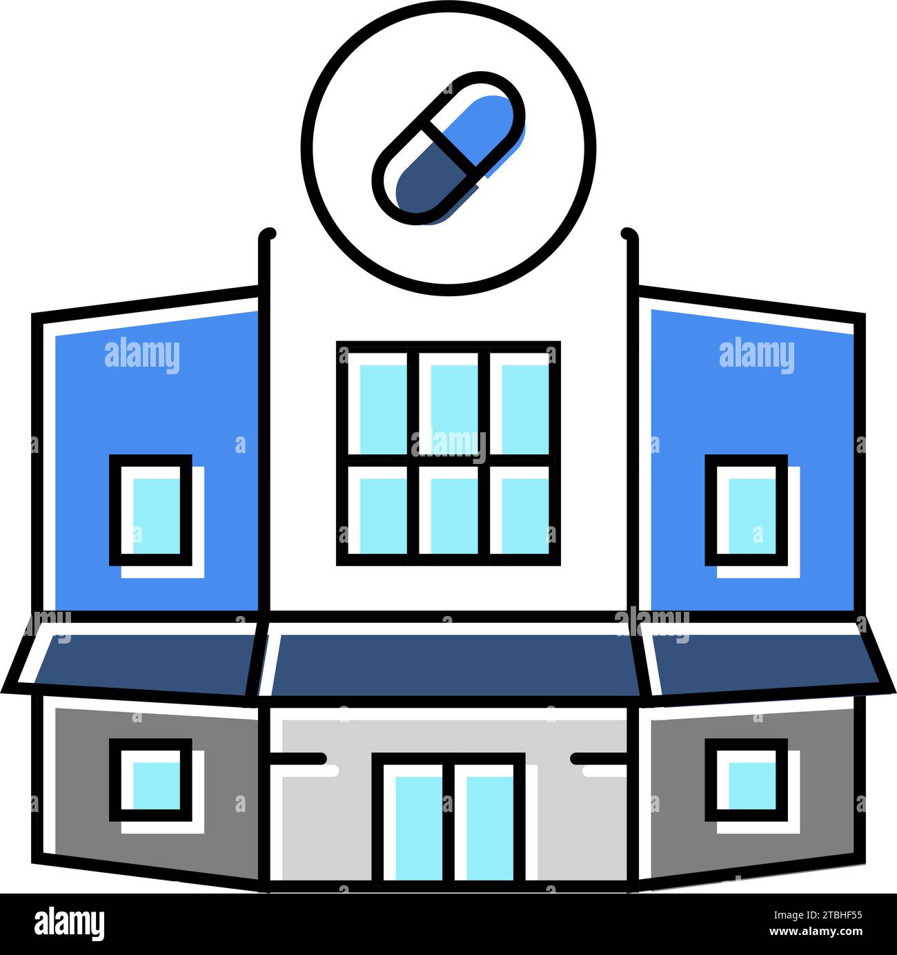 drugstore shop color icon vector illustration Stock Vector Image & Art ...