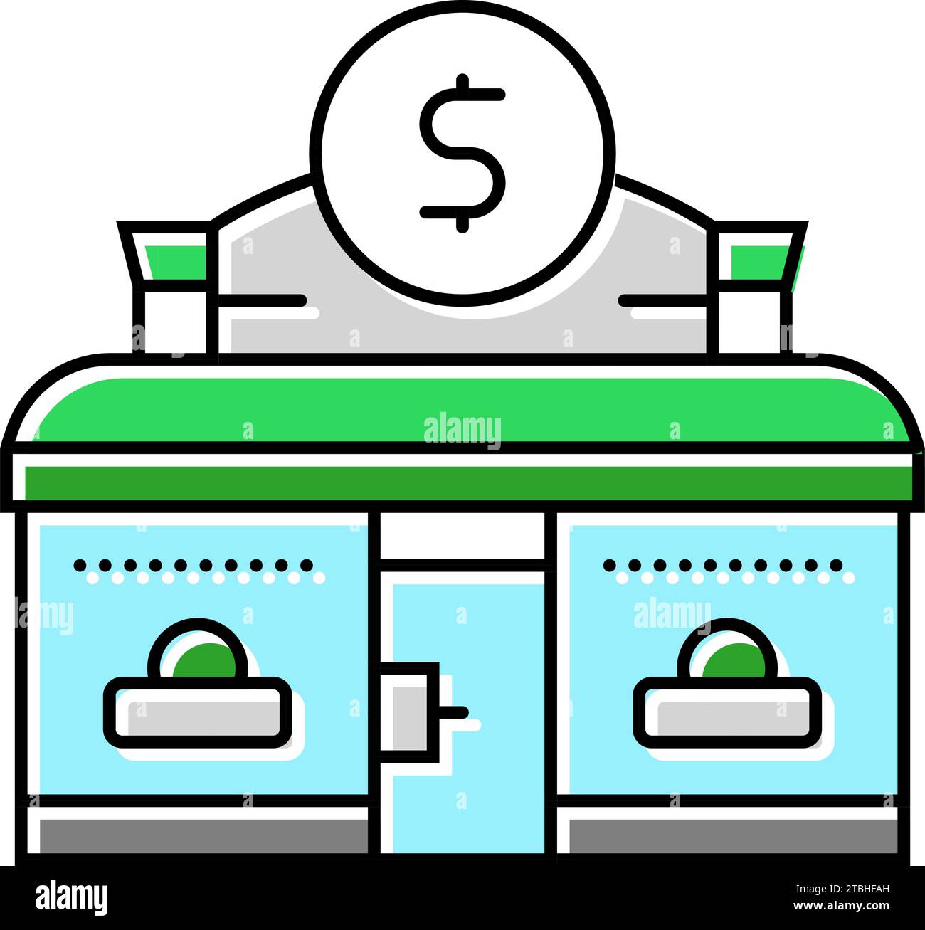 dollar store shop color icon vector illustration Stock Vector Image ...