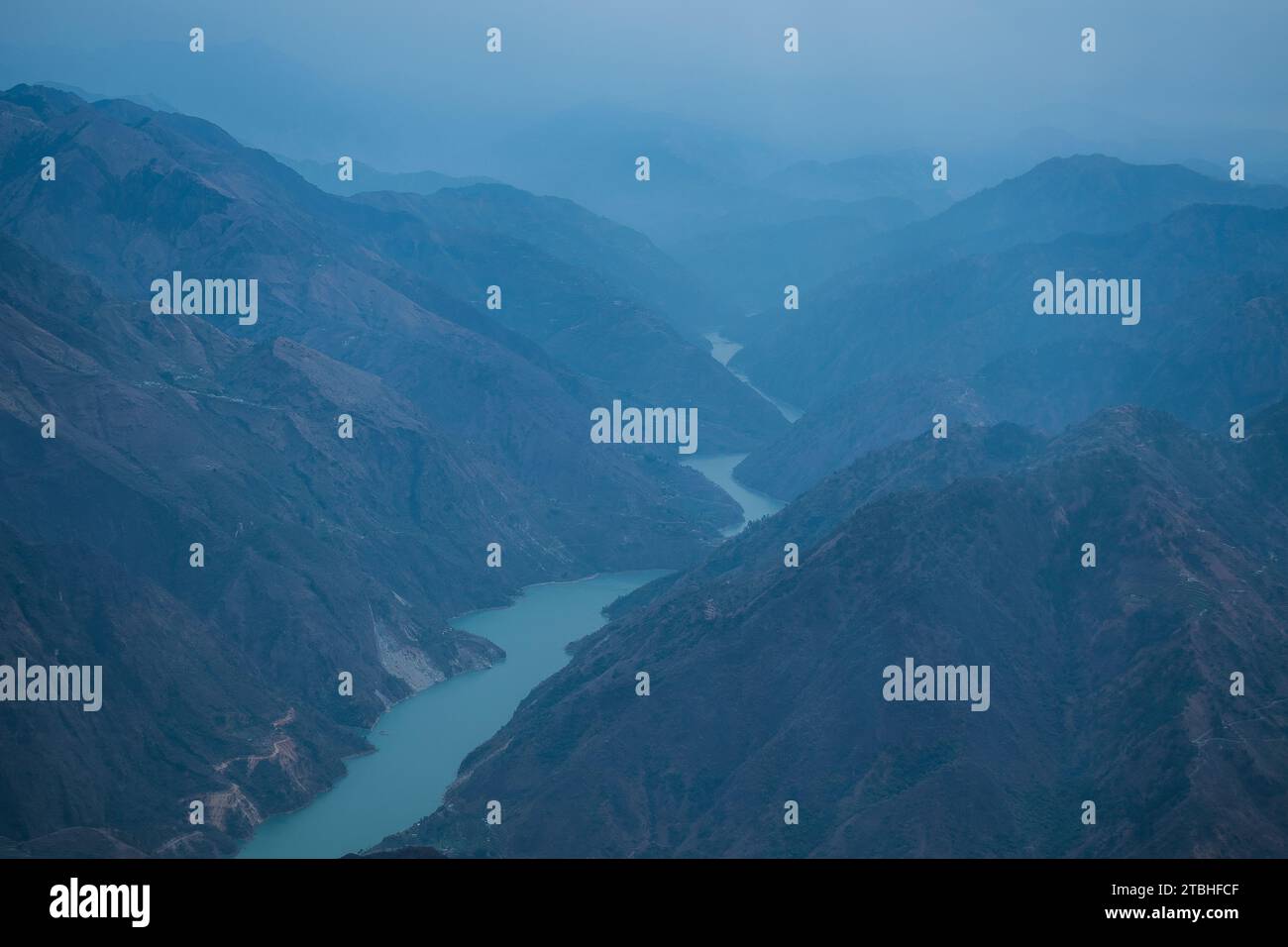 The beauty of River Parvati through Himachal Hills. On a overwhelming ...