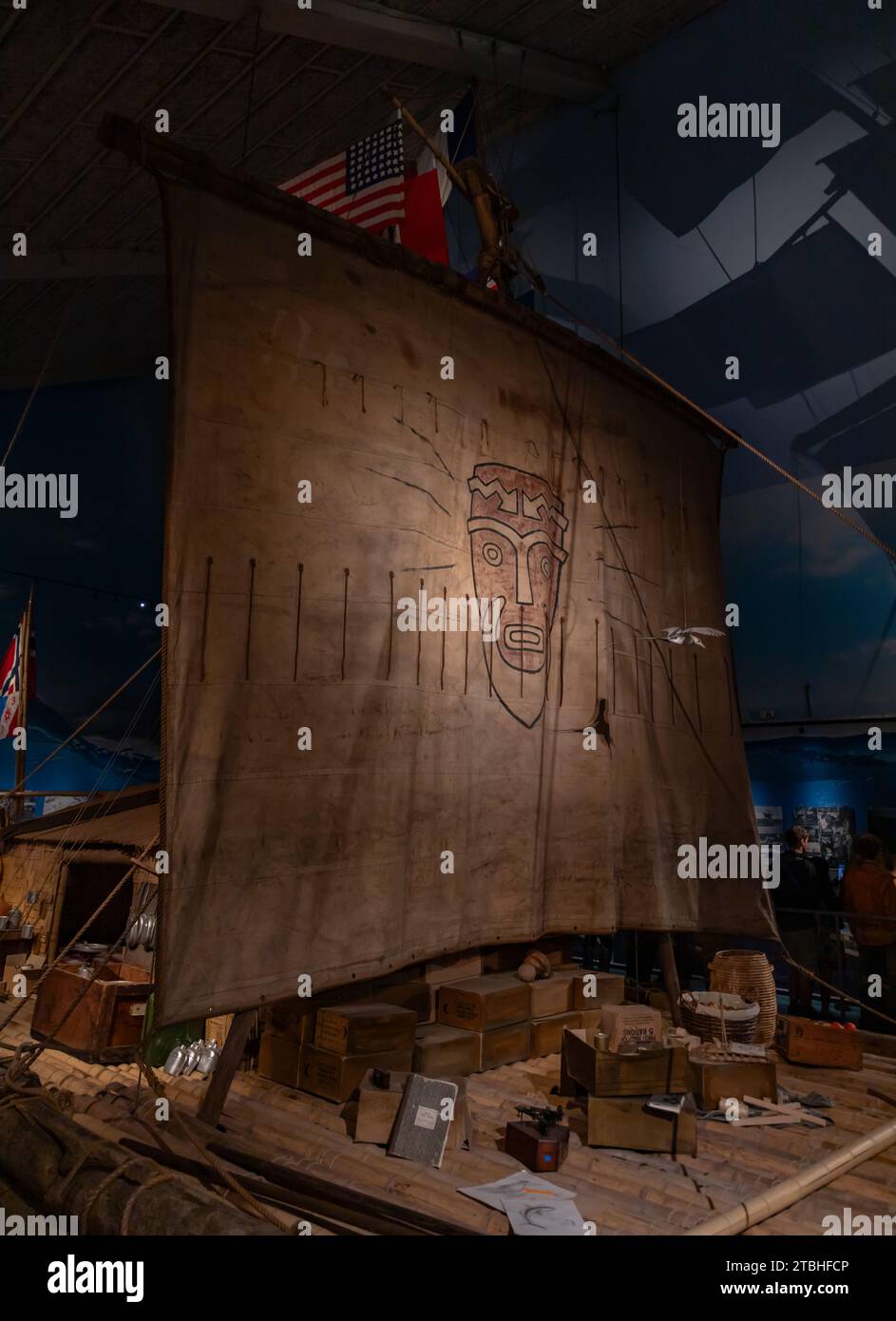 A picture of the Kon-Tiki raft at the Kon-Tiki Museum Stock Photo - Alamy