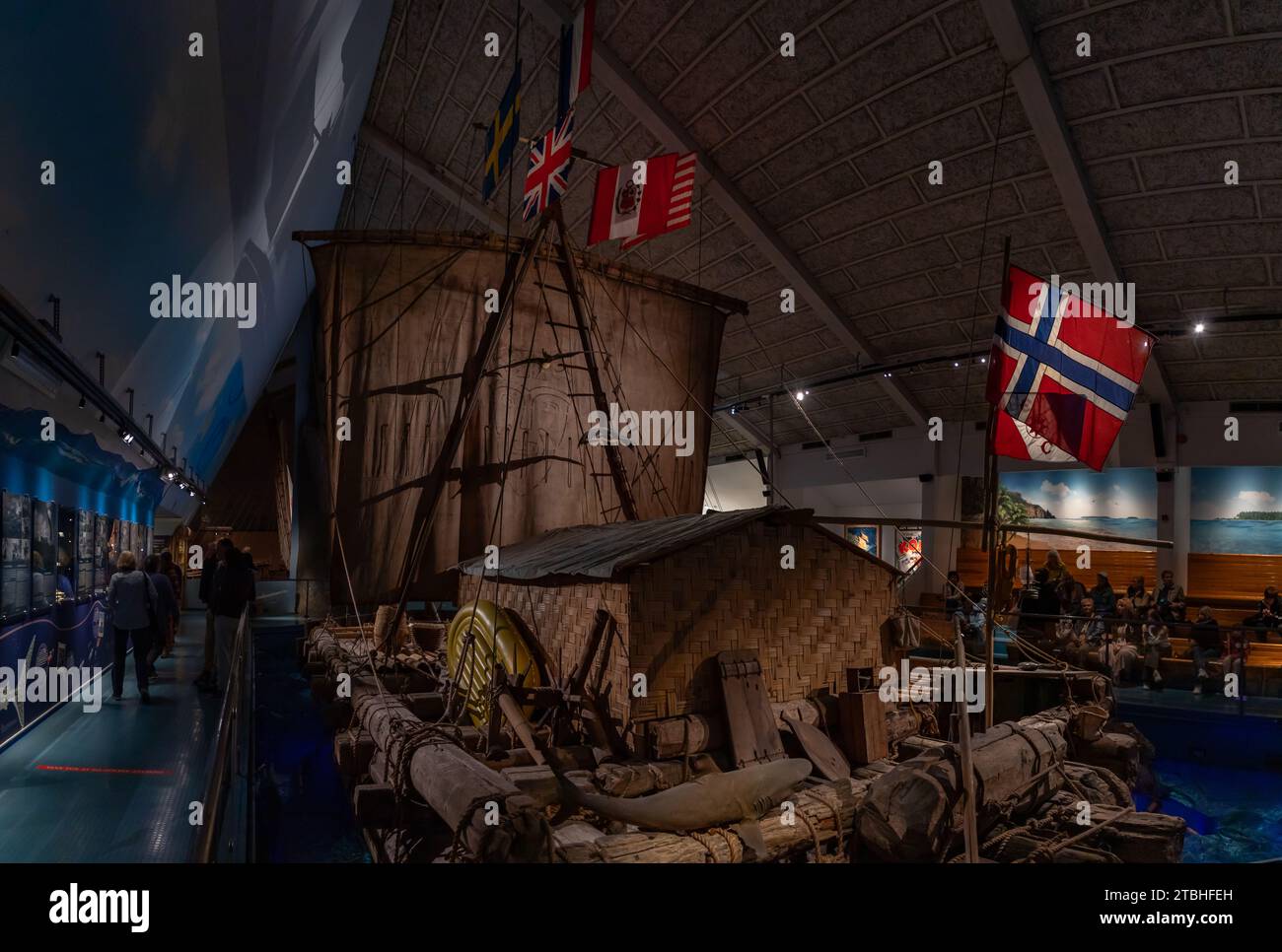 A picture of the Kon-Tiki raft at the Kon-Tiki Museum Stock Photo - Alamy
