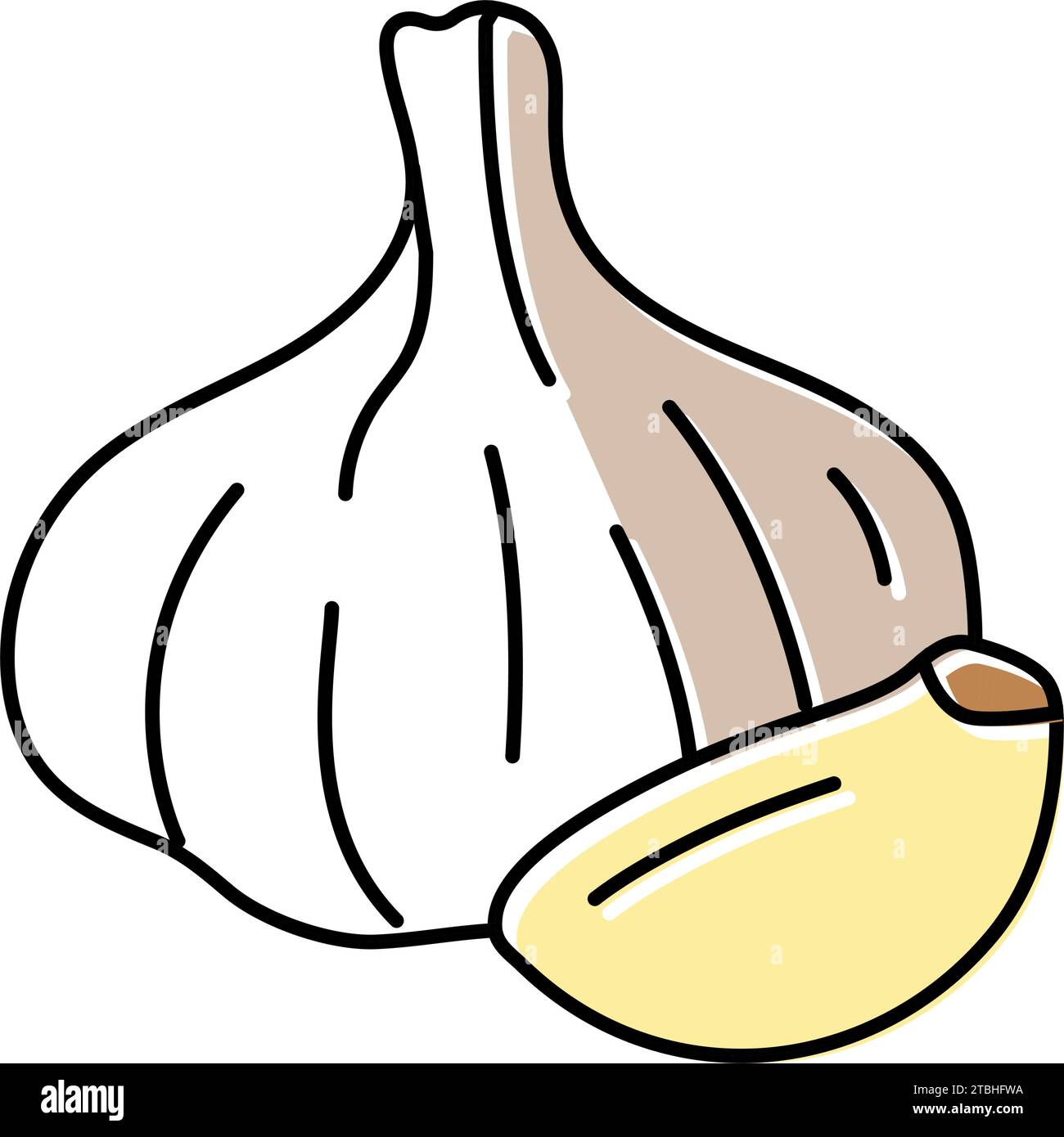 garlic food herb color icon vector illustration Stock Vector Image ...