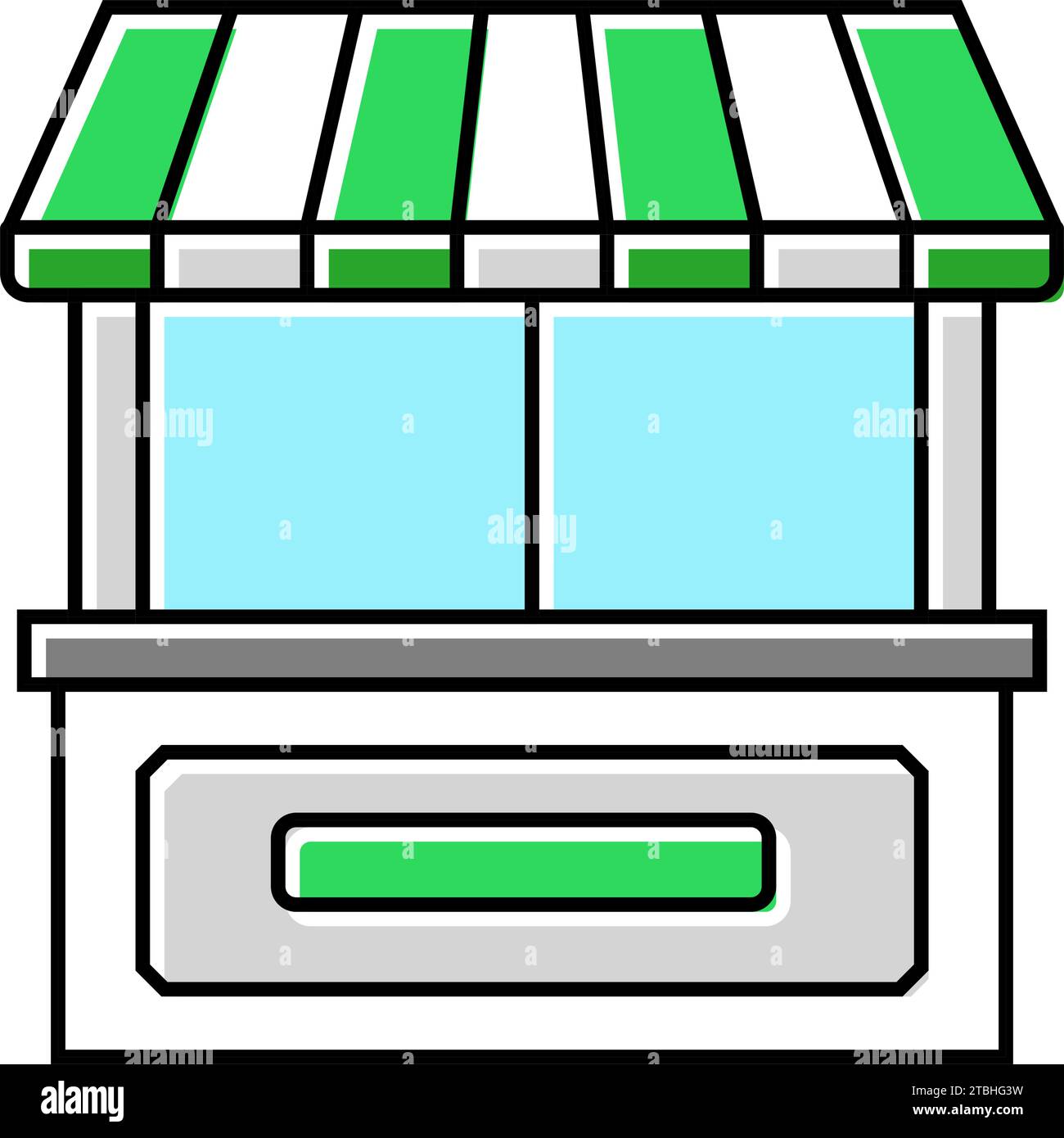 stall store color icon vector illustration Stock Vector Image & Art - Alamy