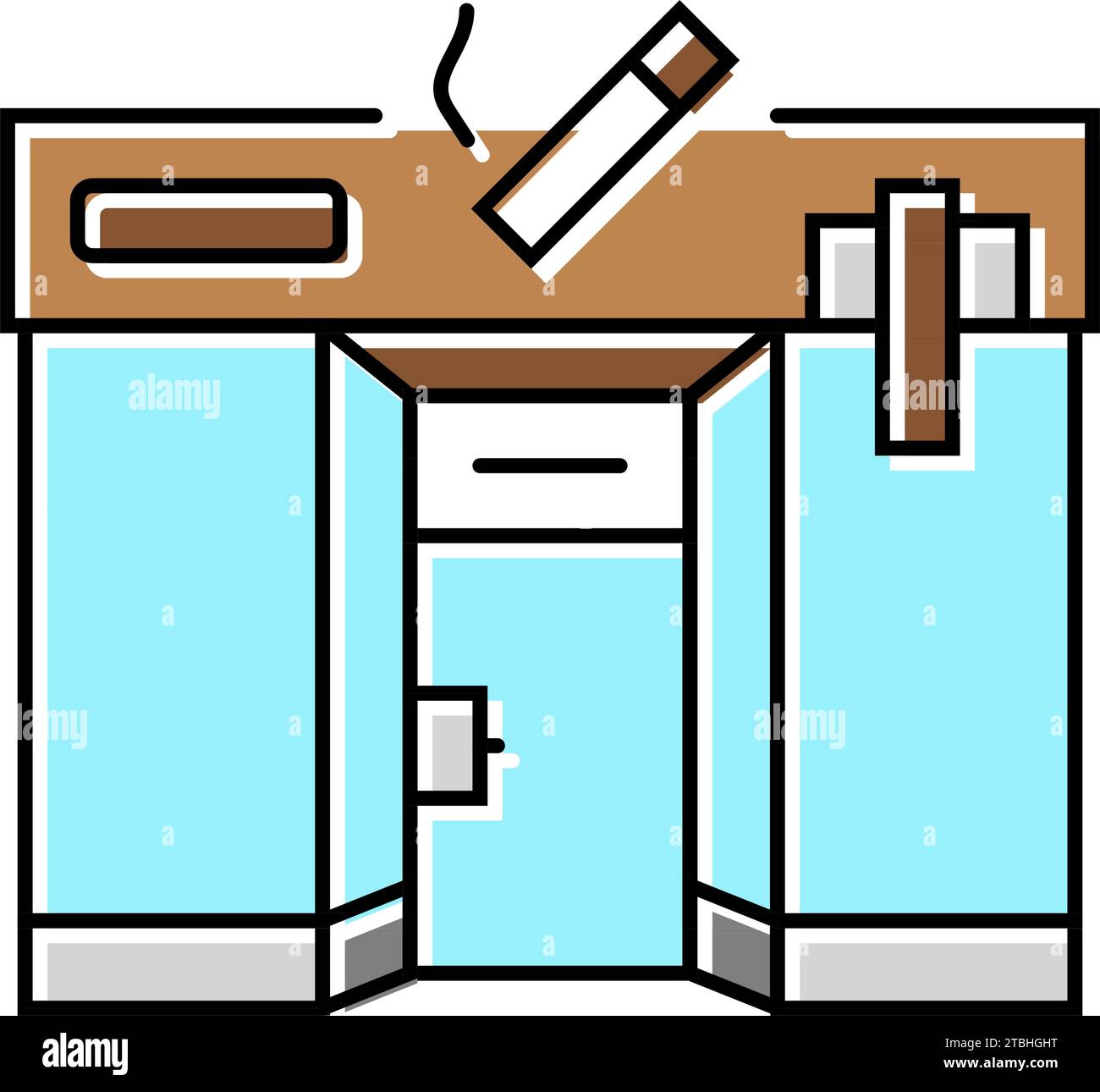 tobacconist store color icon vector illustration Stock Vector Image ...