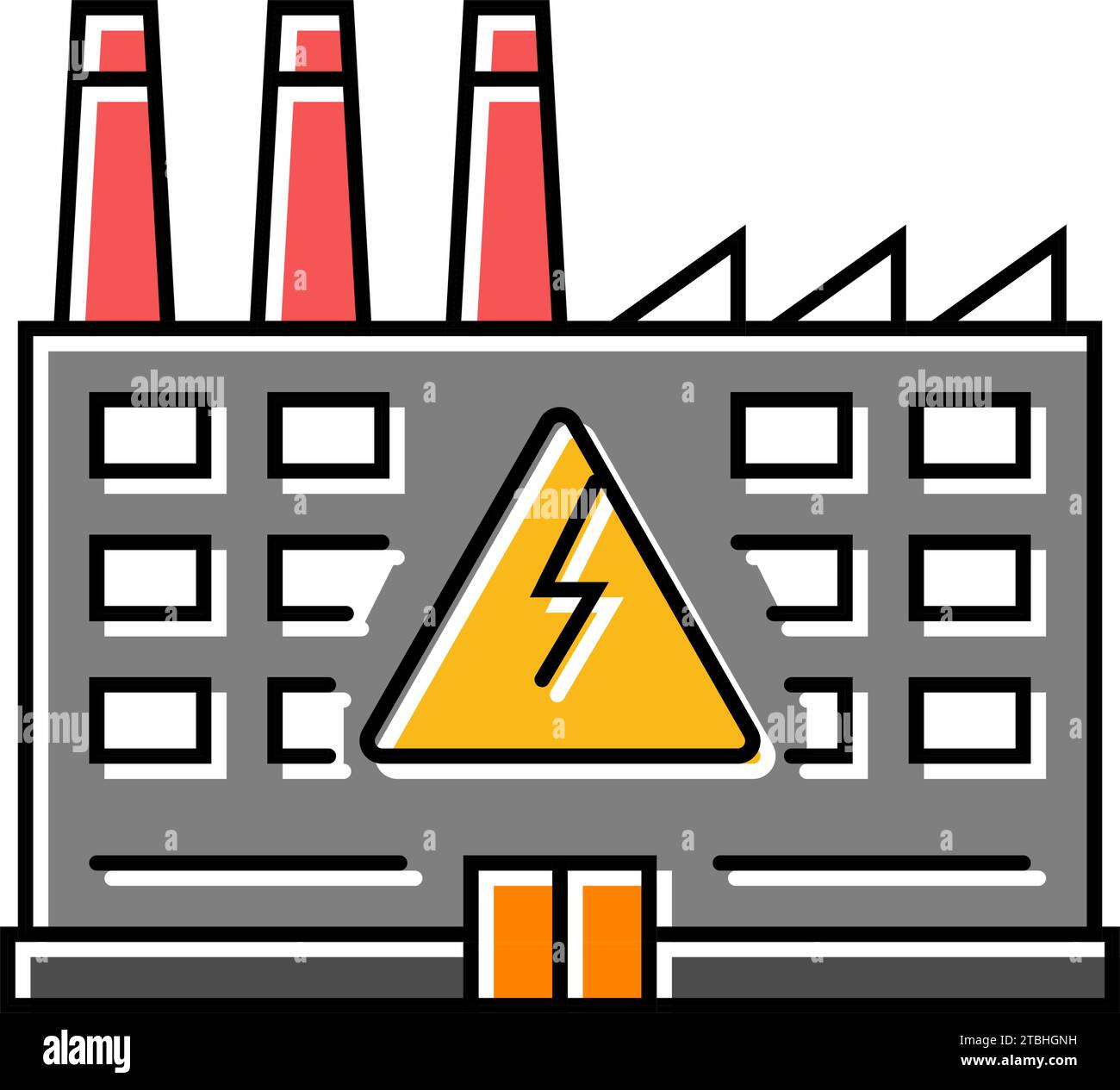 industrial electricity color icon vector illustration Stock Vector ...