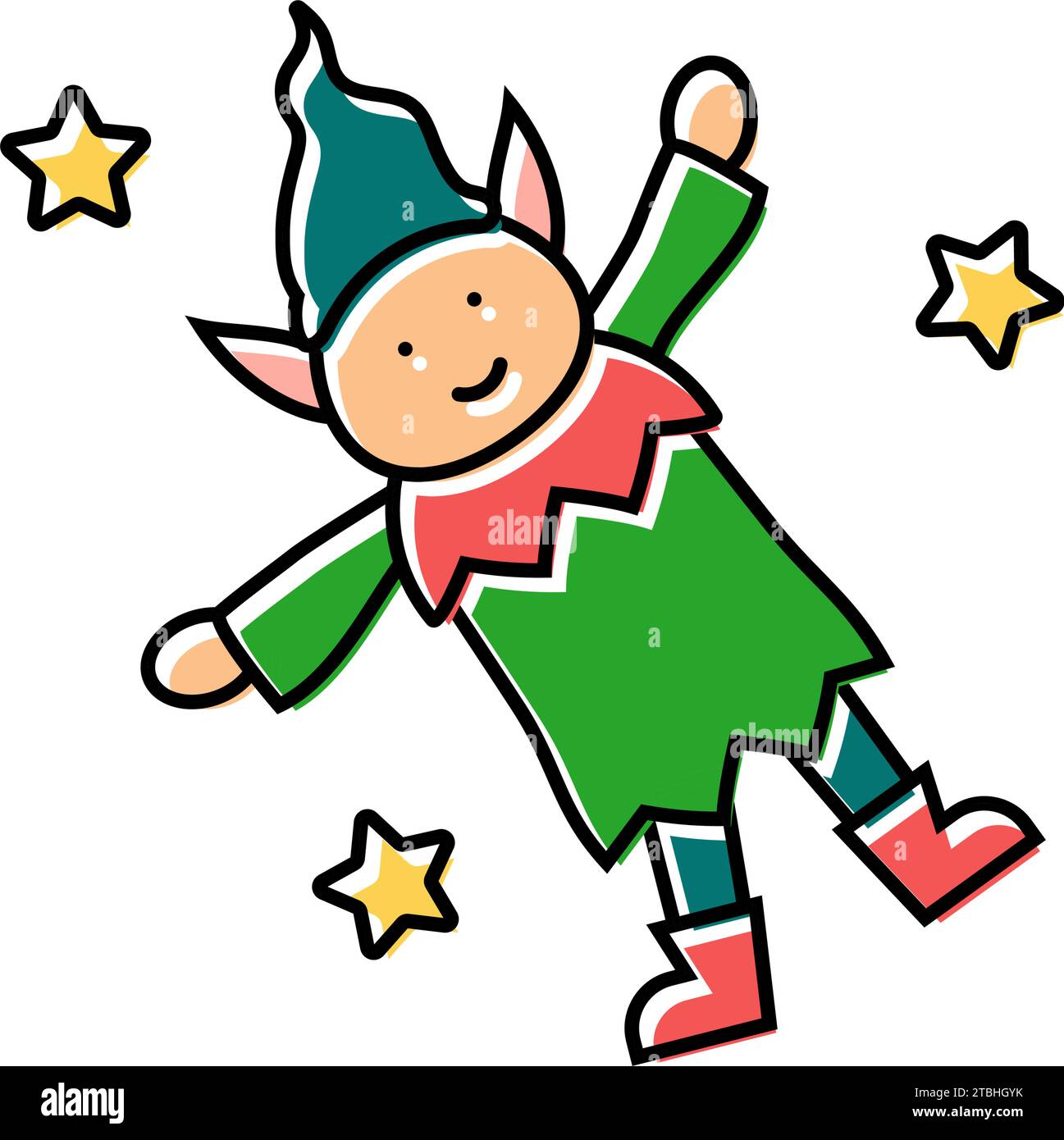 elf funny color icon vector illustration Stock Vector Image & Art - Alamy