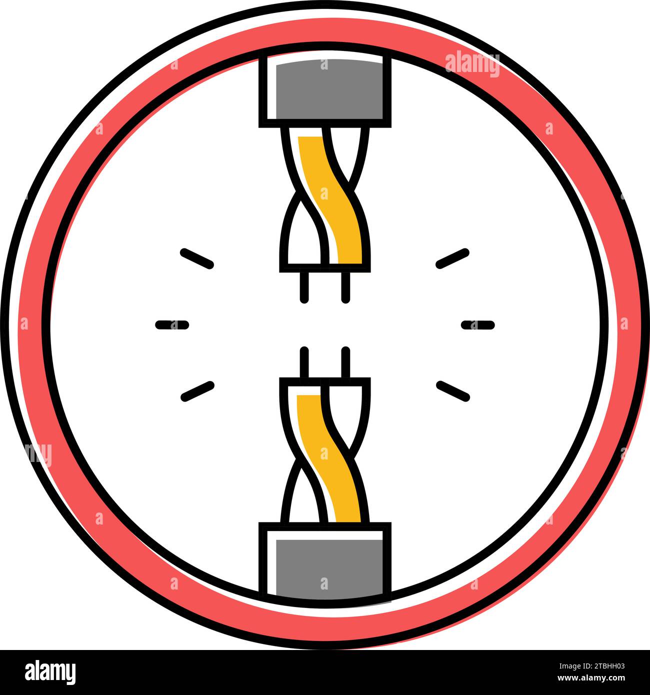 shock electricity color icon vector illustration Stock Vector Image ...