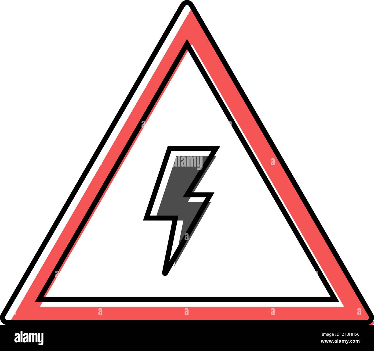 risk electricity color icon vector illustration Stock Vector Image ...