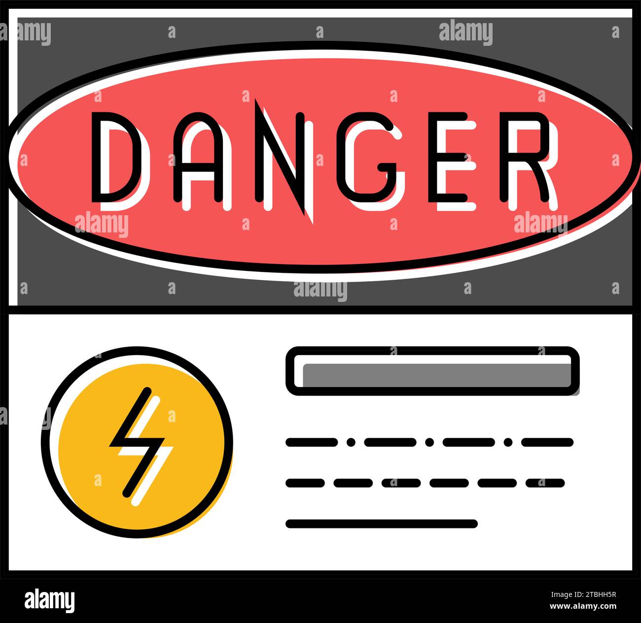 danger electricity color icon vector illustration Stock Vector Image ...