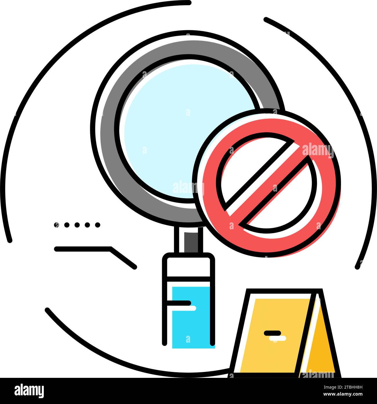 insufficient evidence crime color icon vector illustration Stock Vector ...