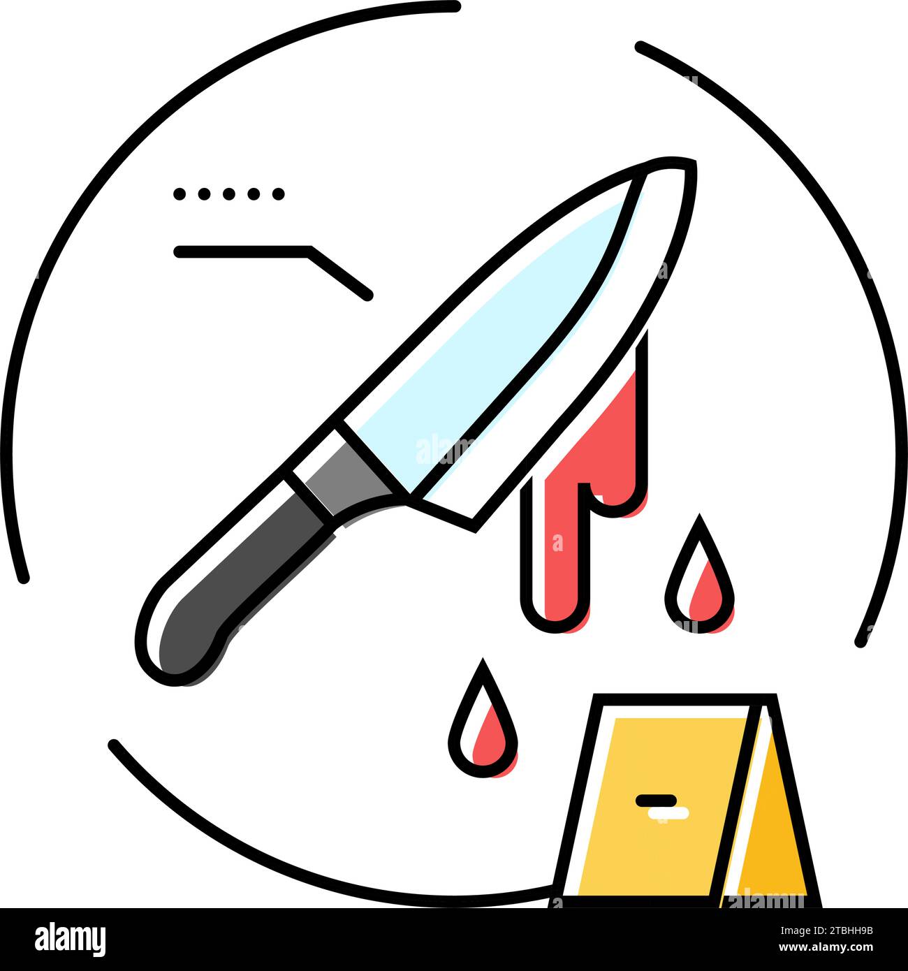 physical evidence crime color icon vector illustration Stock Vector ...