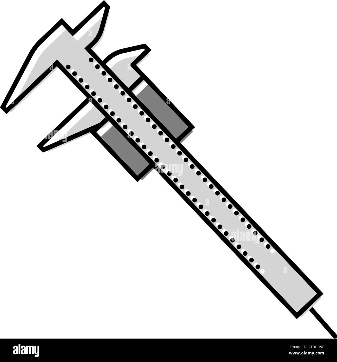 vernier gauge tool work color icon vector illustration Stock Vector ...