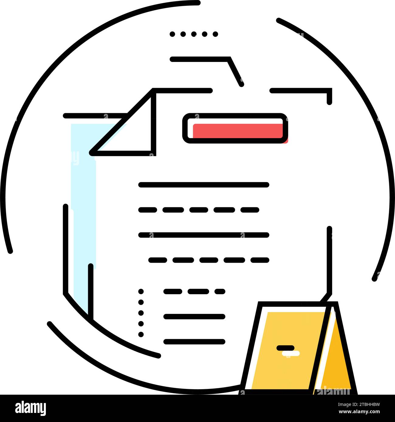 documentary evidence crime color icon vector illustration Stock Vector ...
