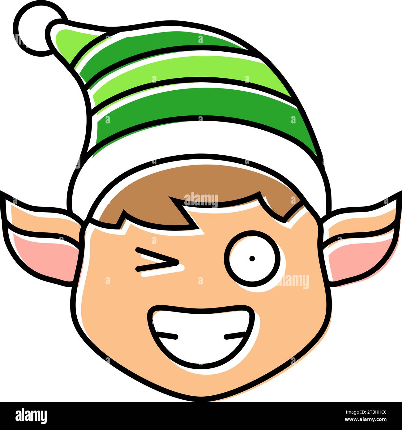 head elf funny color icon vector illustration Stock Vector Image & Art ...