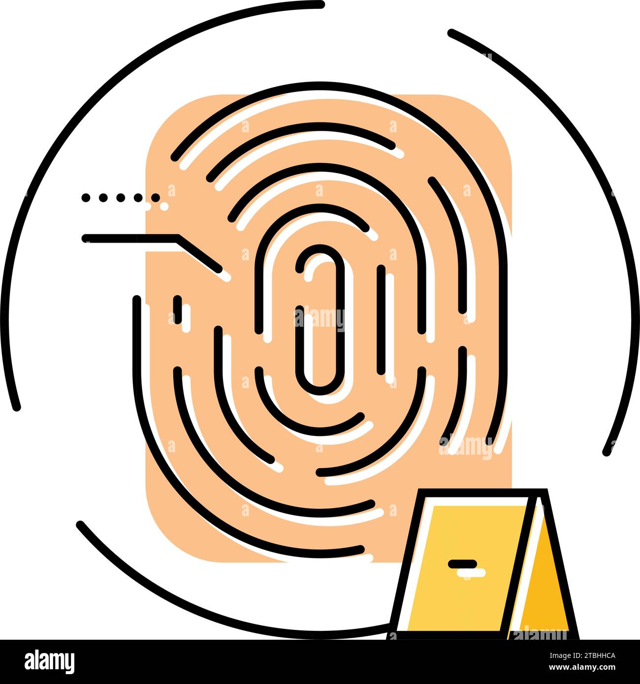 individual physical evidence crime color icon vector illustration Stock ...