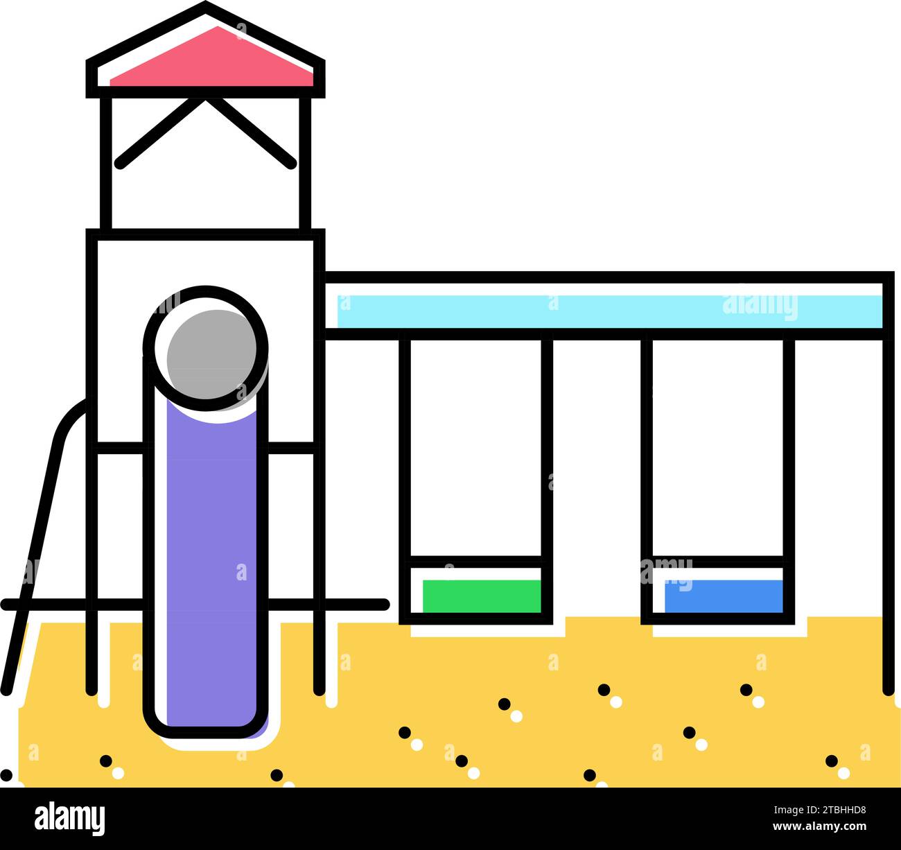 outdoor child fun color icon vector illustration Stock Vector Image ...