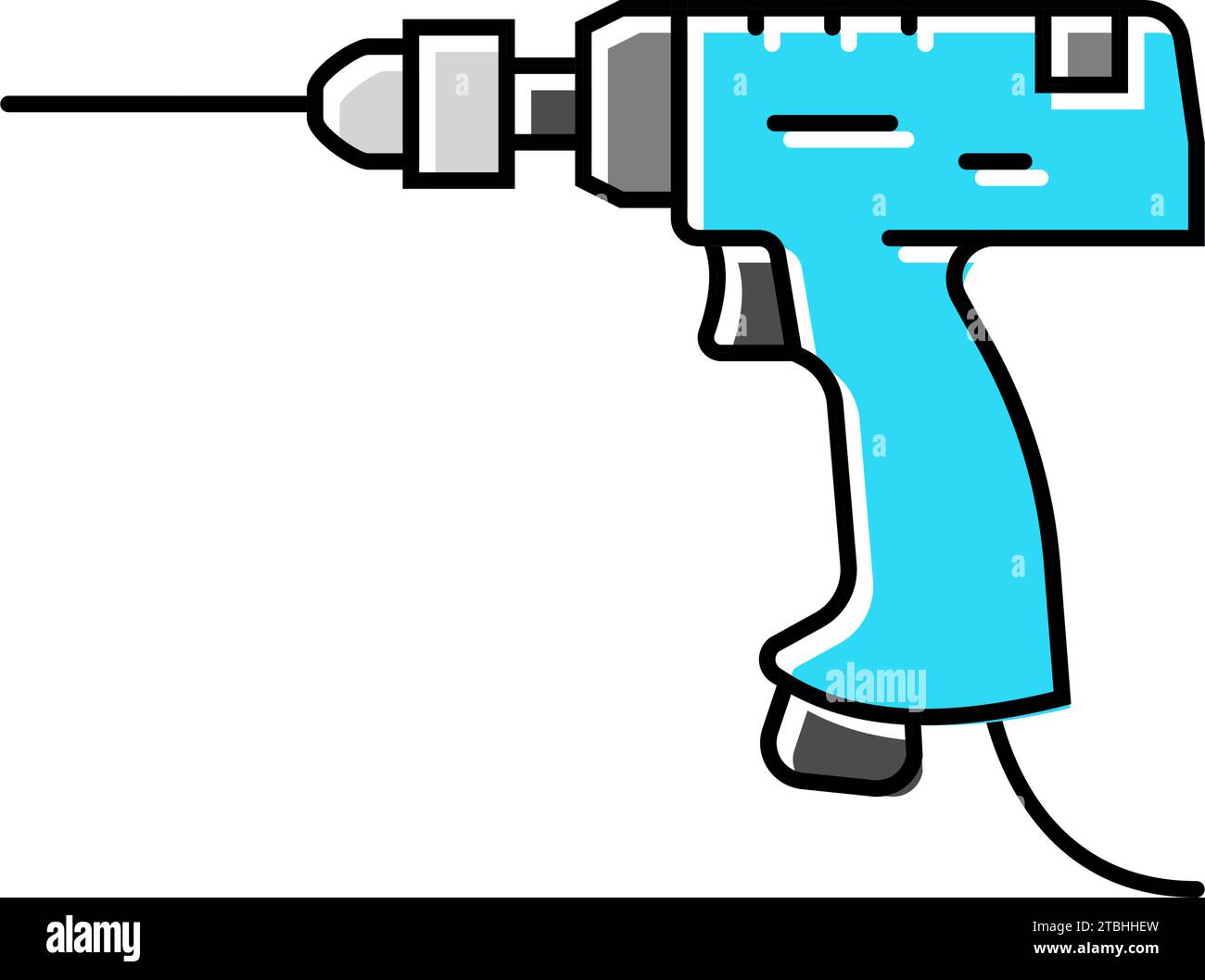 pneumatic drill tool work color icon vector illustration Stock Vector ...