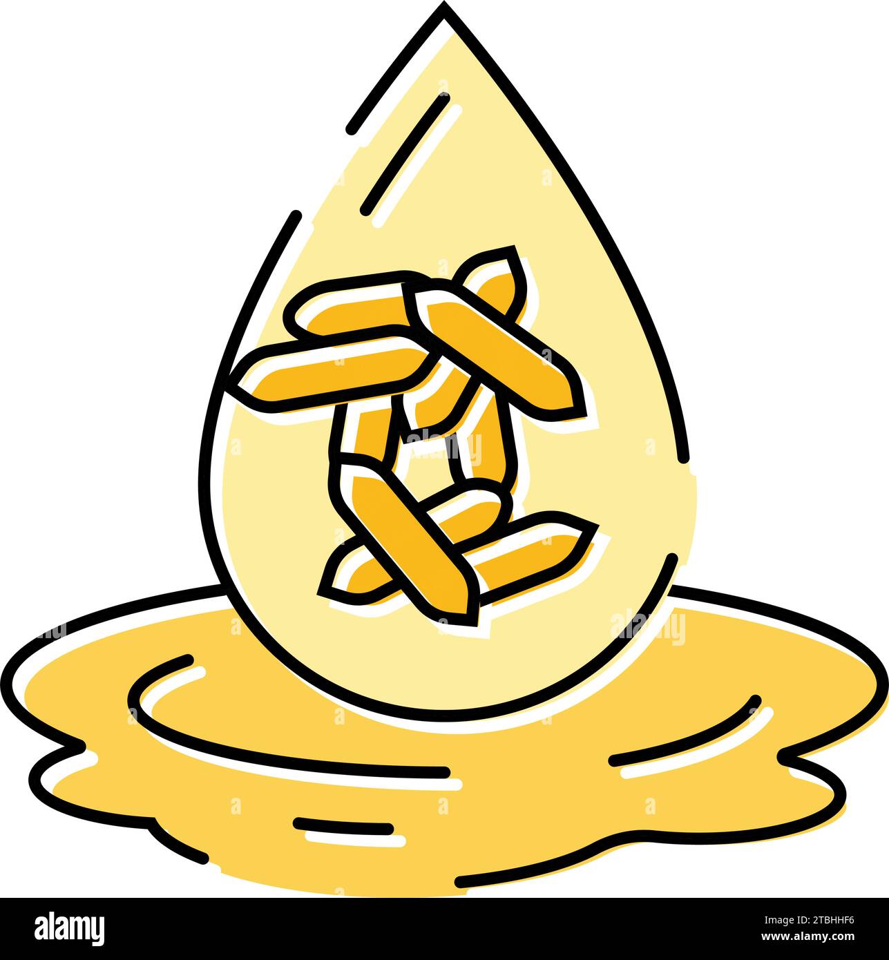 rice bran oil liquid yellow color icon vector illustration Stock Vector ...