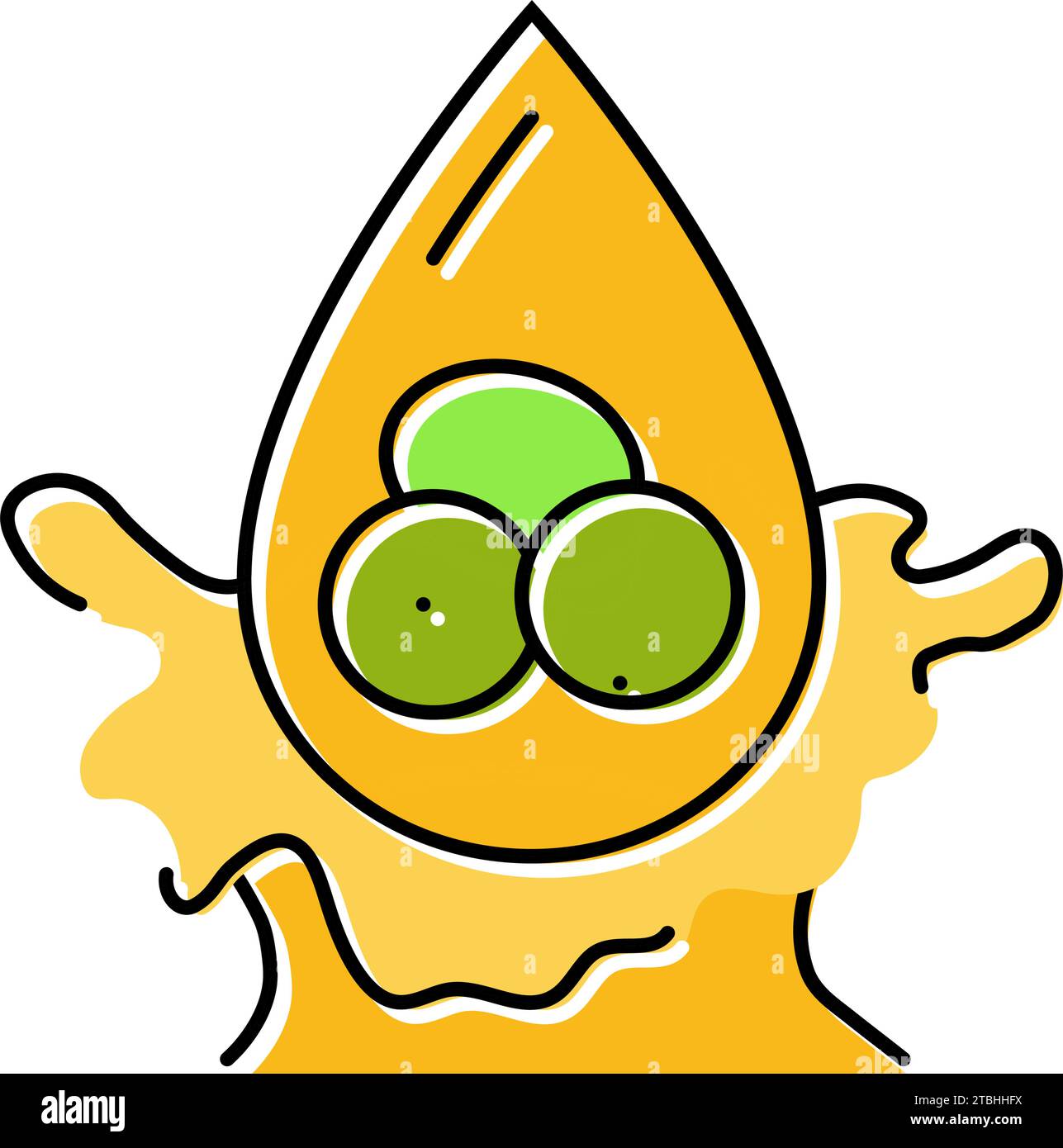 olive oil liquid yellow color icon vector illustration Stock Vector ...