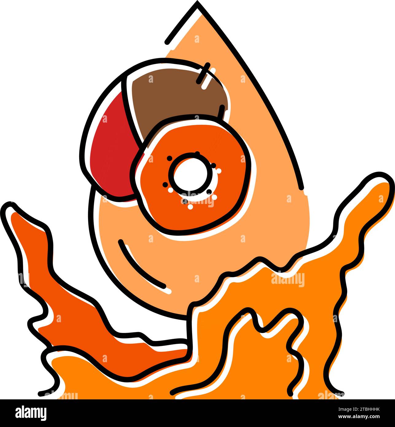palm kernel oil liquid yellow color icon vector illustration Stock ...