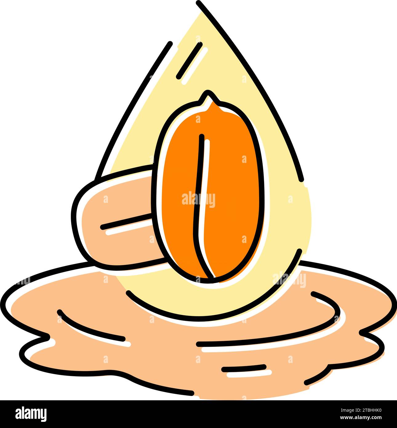 peanut oil liquid yellow color icon vector illustration Stock Vector ...