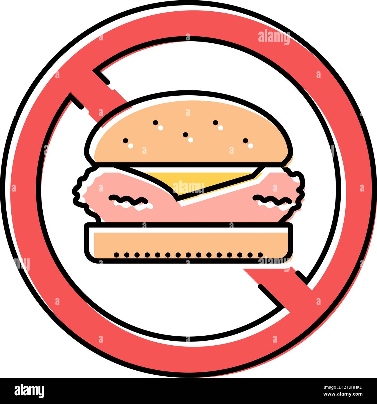 food rejecting color icon vector illustration Stock Vector Image & Art ...