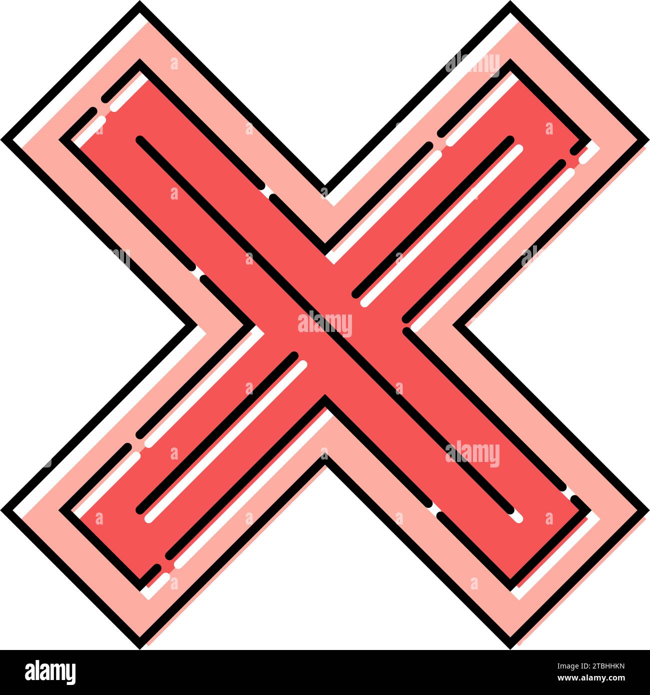 x reject color icon vector illustration Stock Vector Image & Art - Alamy