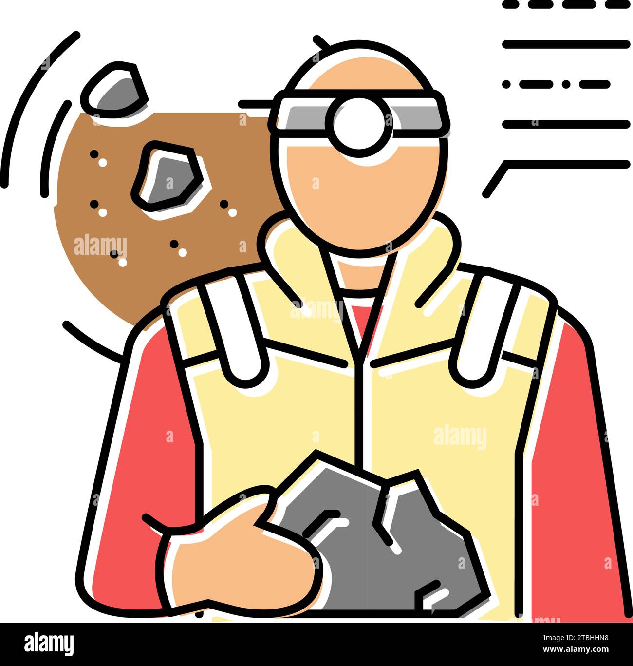 geoscientist worker color icon vector illustration Stock Vector Image ...